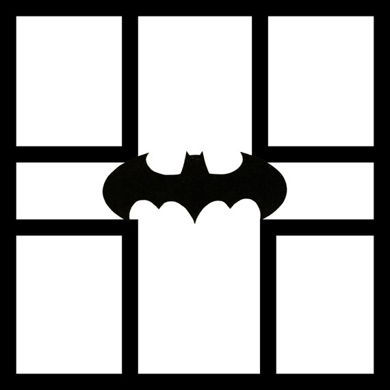 12 x12 Batman Scrapbook Overlay