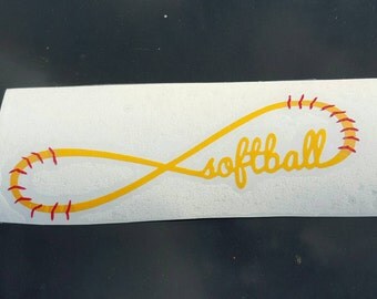 Softball car decal | Etsy