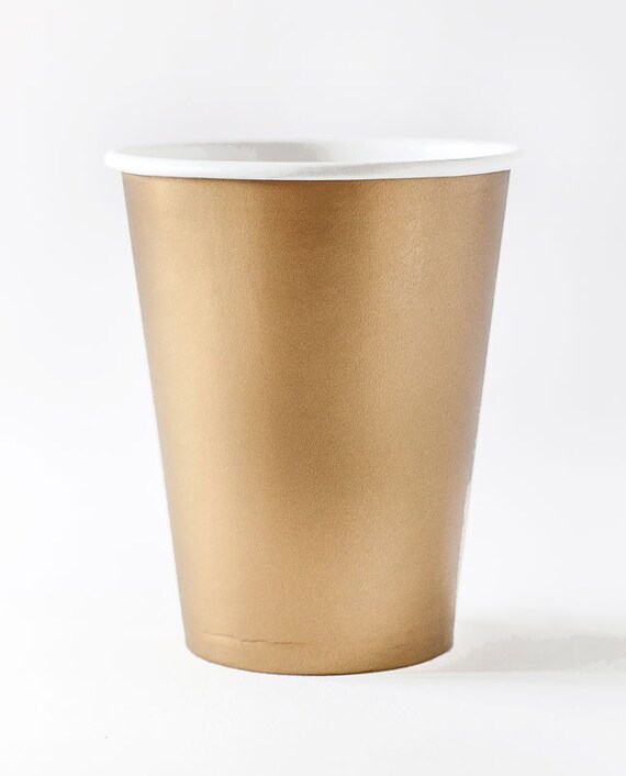 Gold paper Cups Set of 24. Gold cups. Gold by thepartydialect
