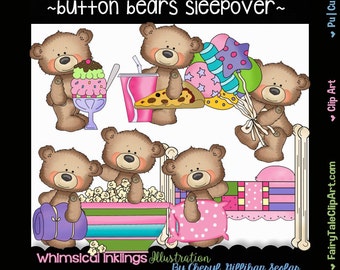 Sleepover clip art | Etsy