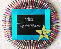 Unique crayon wreath related items | Etsy