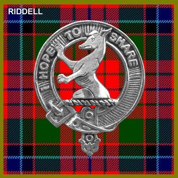 Riddell Clan Crest Scottish Cap Badge CB02 by celticstudio on Etsy