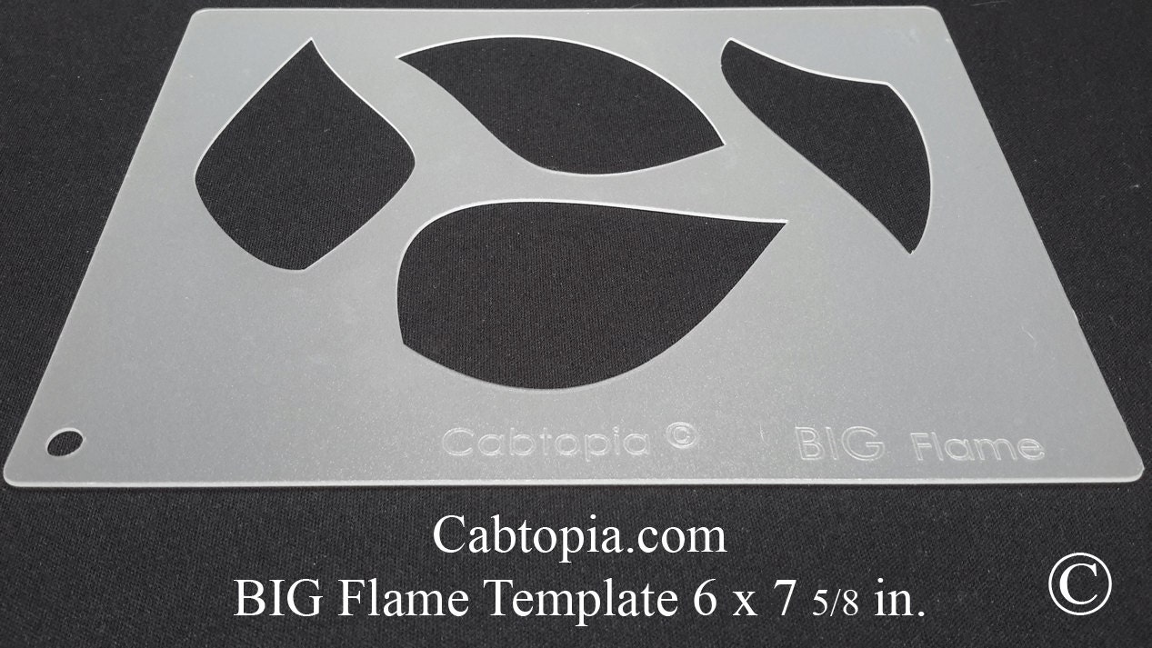 Template BIG Flame...Cabochon Lapidary Jewelry