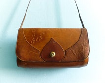 Popular items for 70s leather purse on Etsy