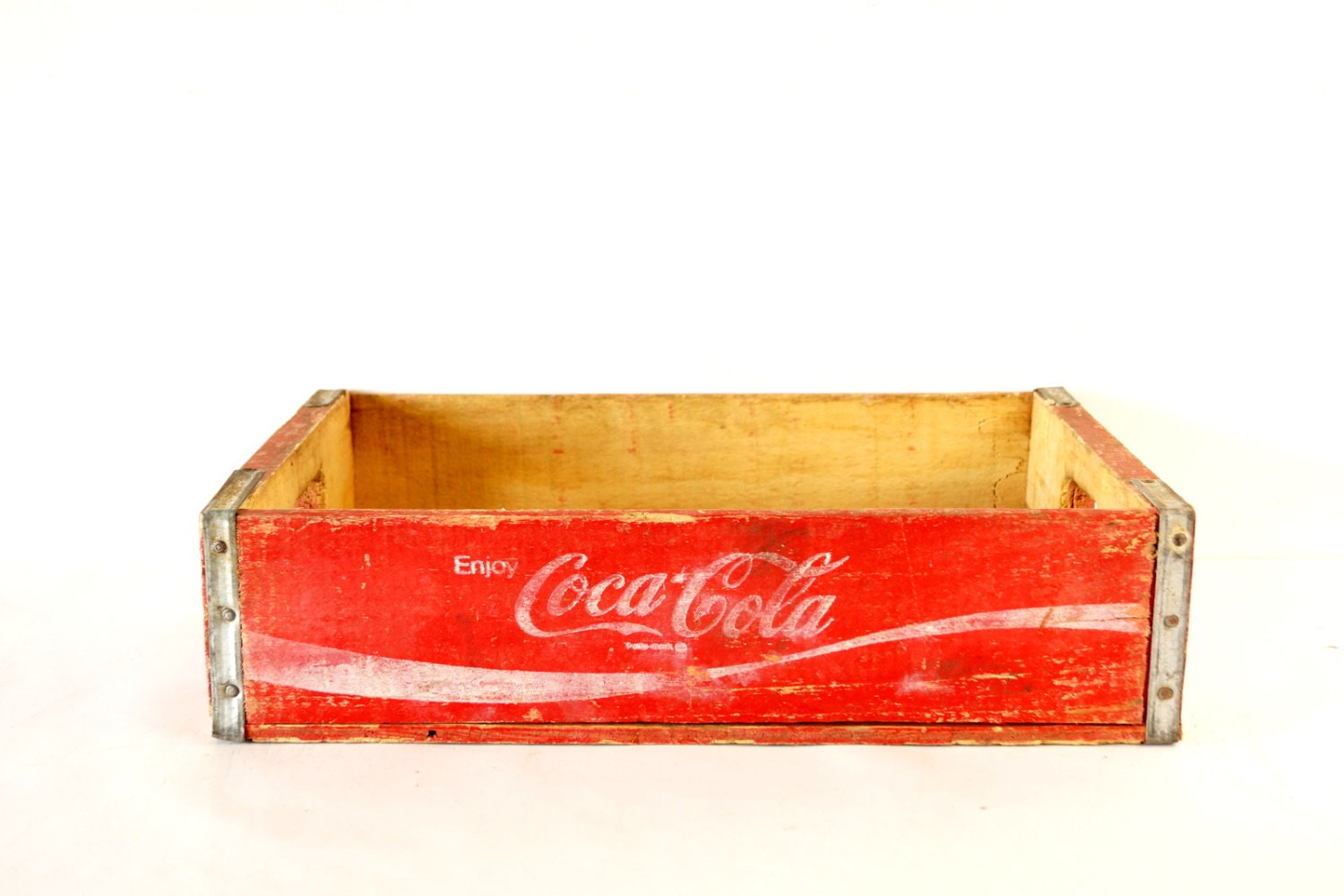 Vintage Coca-Cola Wooden Beverage Crate #16-83, Coke Crate in Red and ...