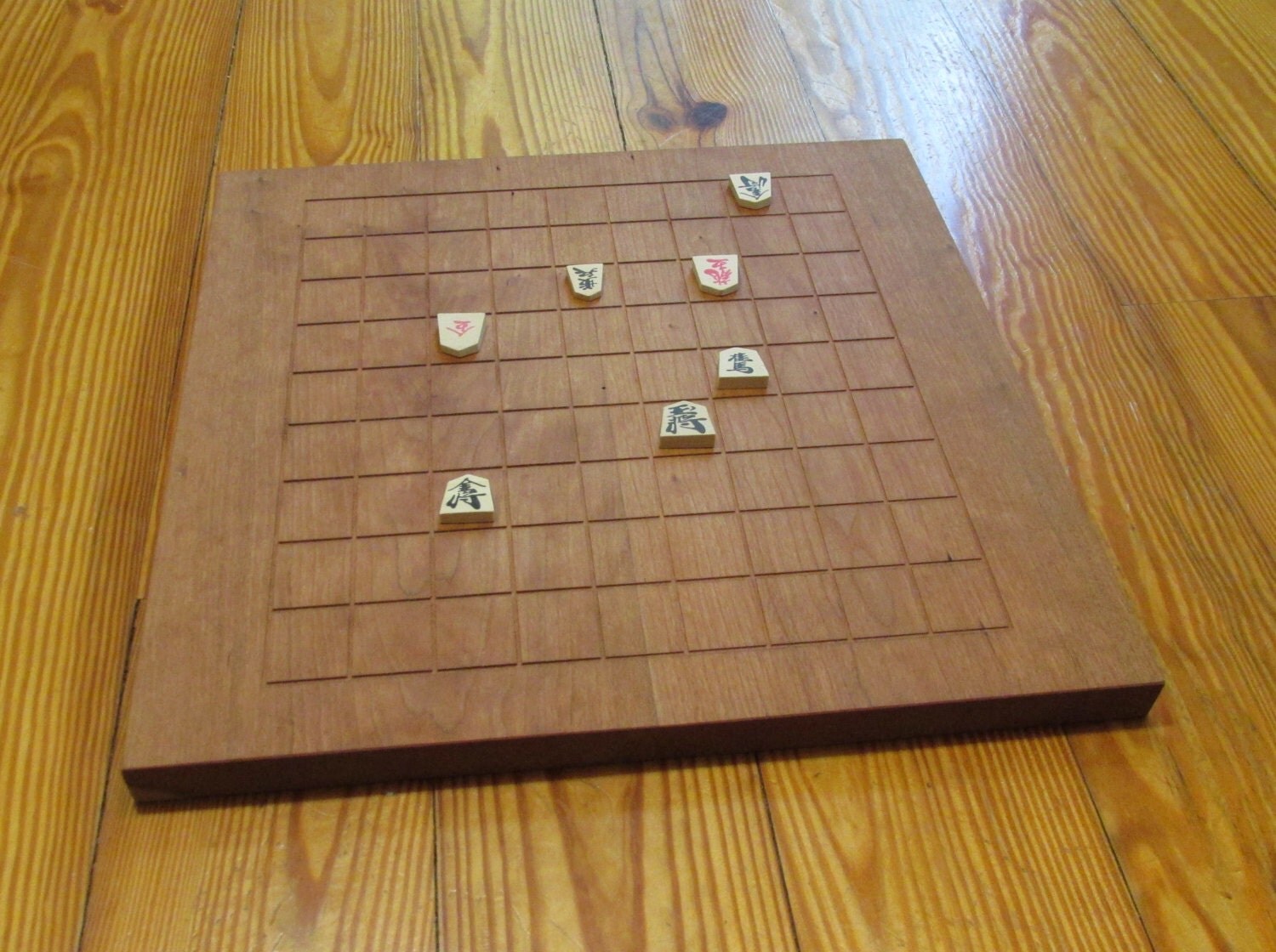 Shogi Board Japanese Chess solid wood cherry with wooden