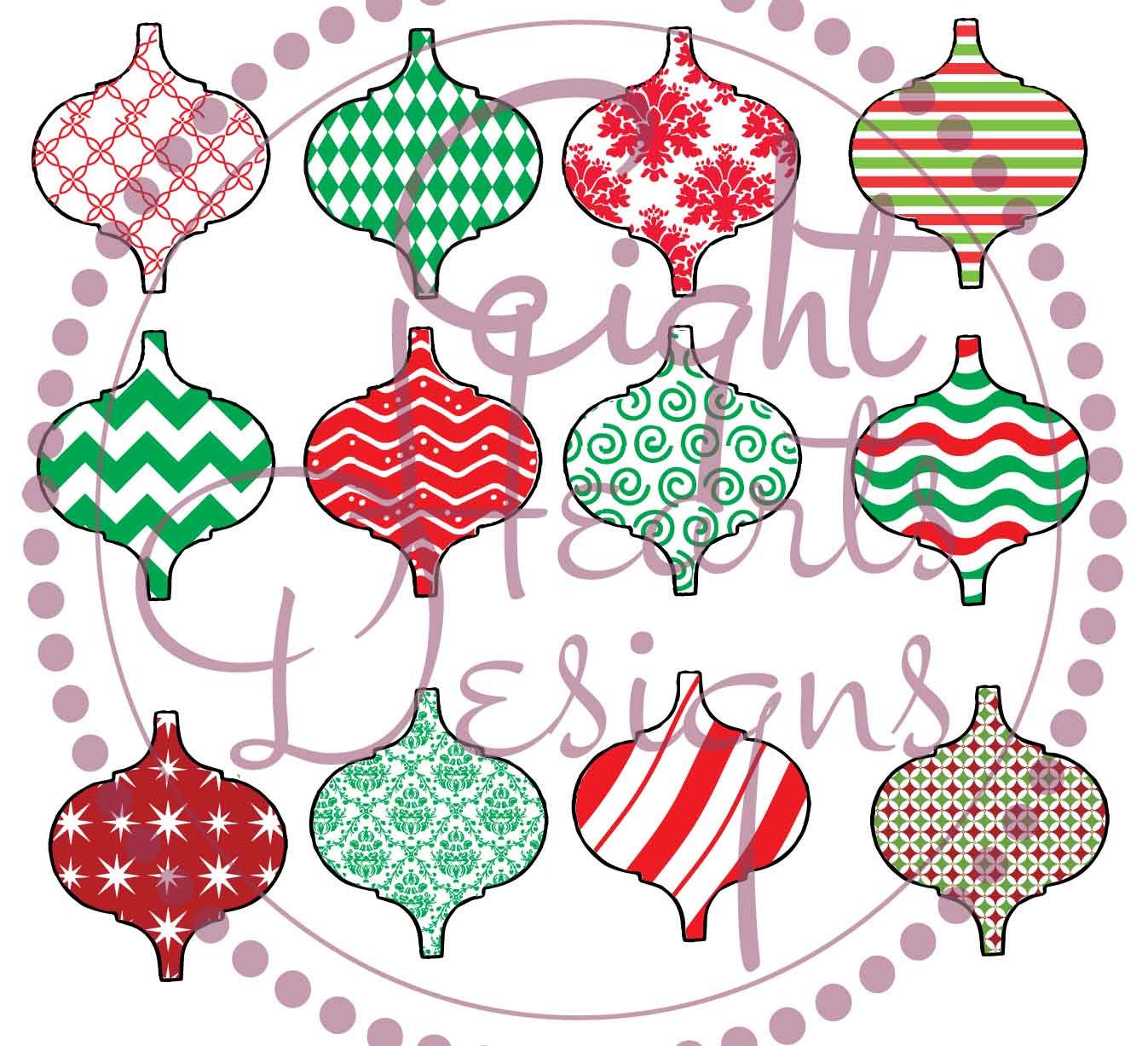 Christmas Ornaments Designs 12 Designs as SVG or Studio files
