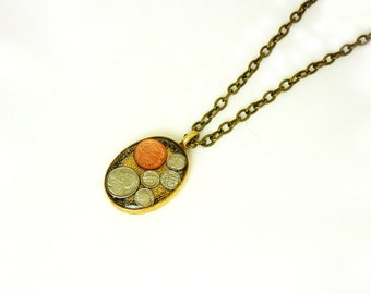 Boho coin necklace | Etsy