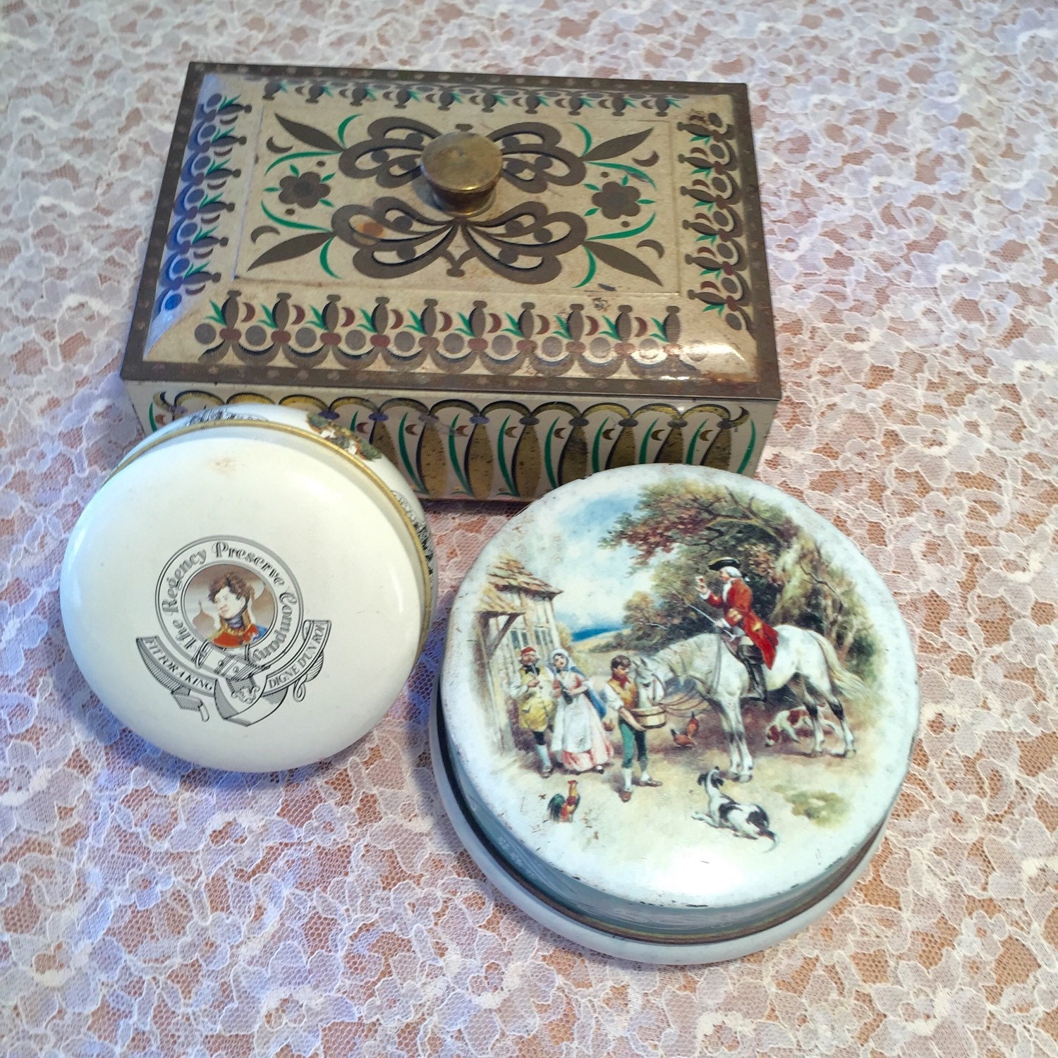 Set of 3 Vintage Tin metal boxes – Haute Juice
