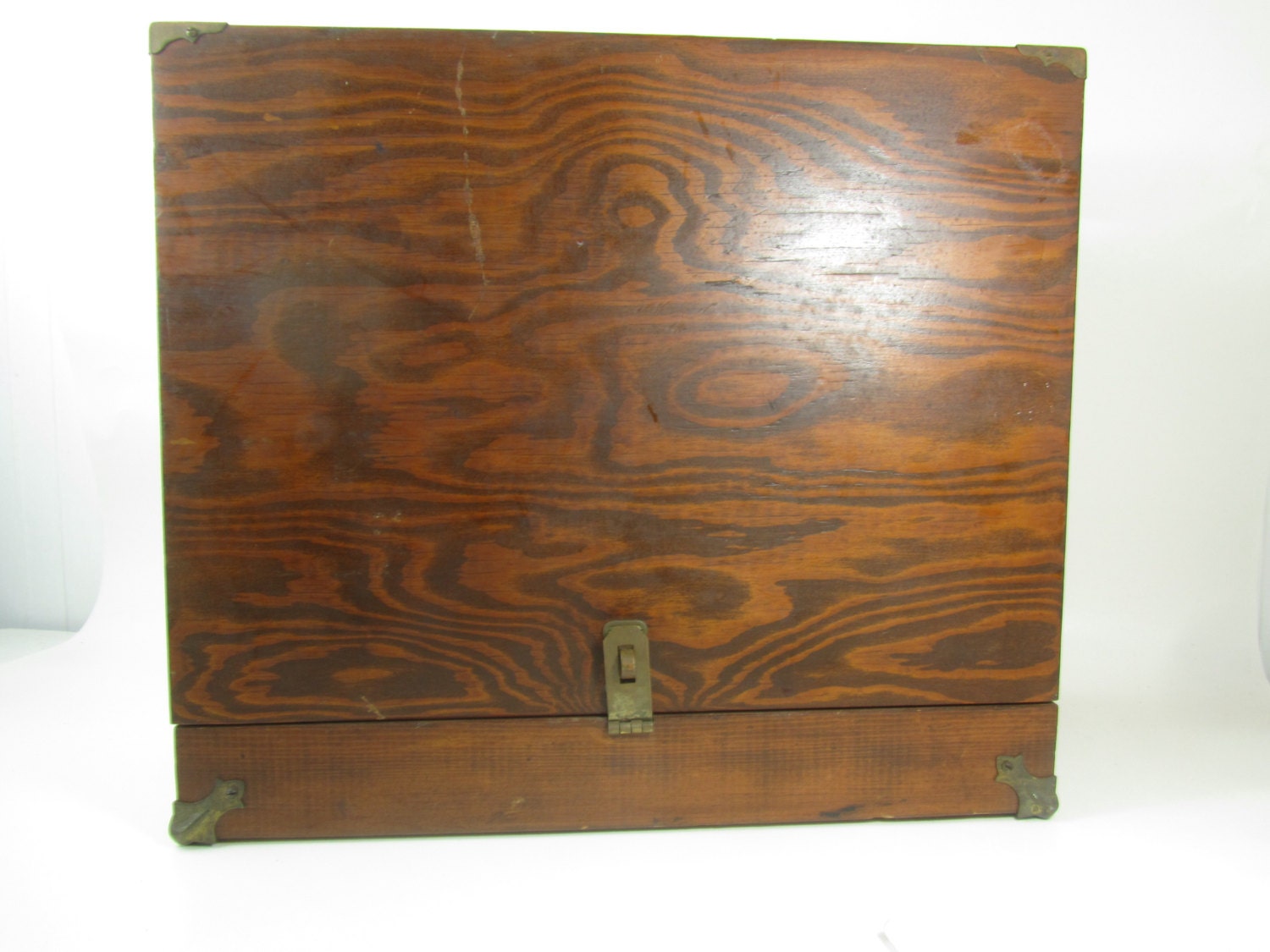 Antique wood box,vintage gun case, gun safe,gun box,ammo box,industrial ...