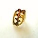 Gold Brass Gye Nyame Adinkra Symbol Ring by KheperaAdornments