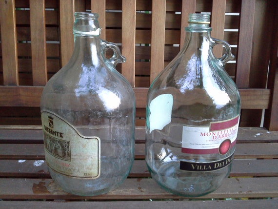 Italian 5 liter transparent glass wine bottle by creatodame