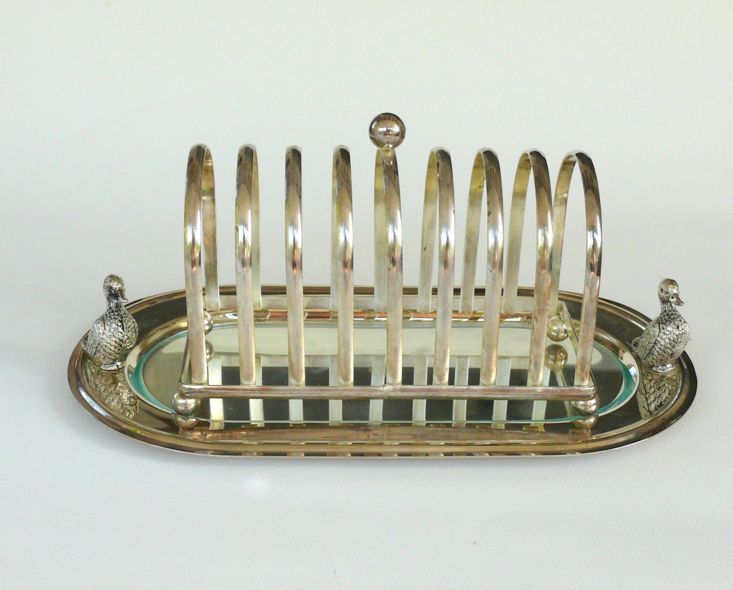 Silver Plate Foie Gras Serving Tray and Toast Rack,Toast Rack with Tray ...