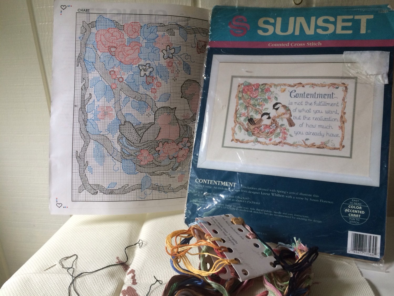 Contentment Counted Cross Stitch Kit, Sunset #13564, designed by Leesa ...