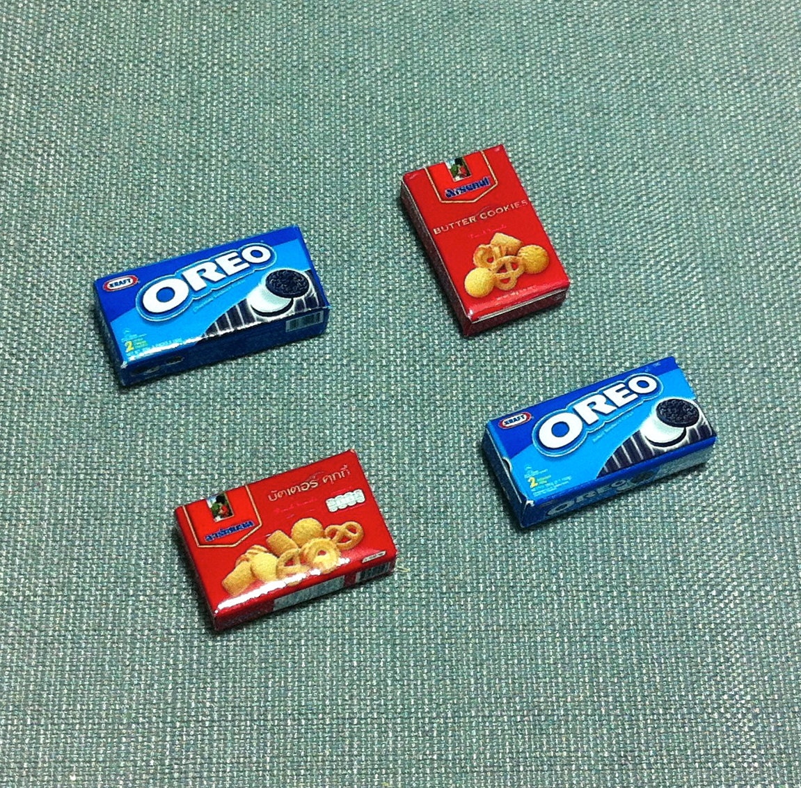 4 Boxes Packs Packets Butter Cookies Biscuit Oreo Miniature