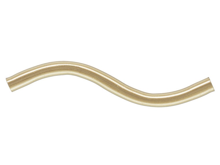 10pc Gold S Tube Wavy Tube Gold Filled Tube for Jewelry