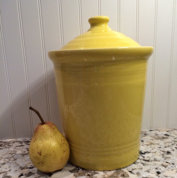 Items similar to Fiesta Medium Canister - Sunflower Yellow on Etsy