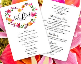 Wedding Ceremony Program Template Vintage Gold
