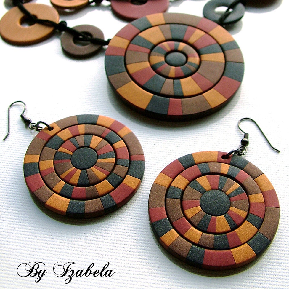 Handmade polymer clay jewelry By Izabela by ByIzabela on Etsy