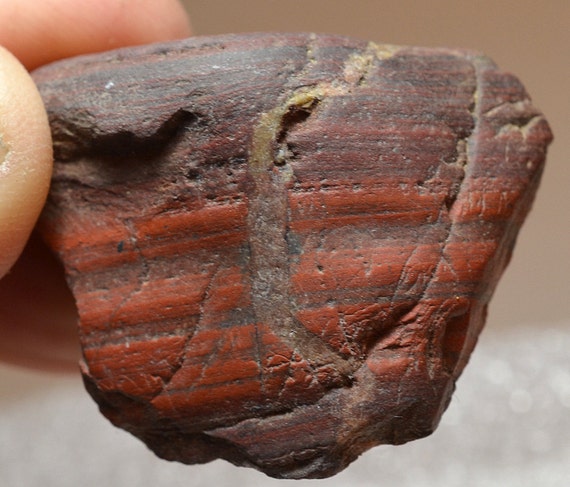 Dark Red Banded Iron Formation Chert with Magnetite