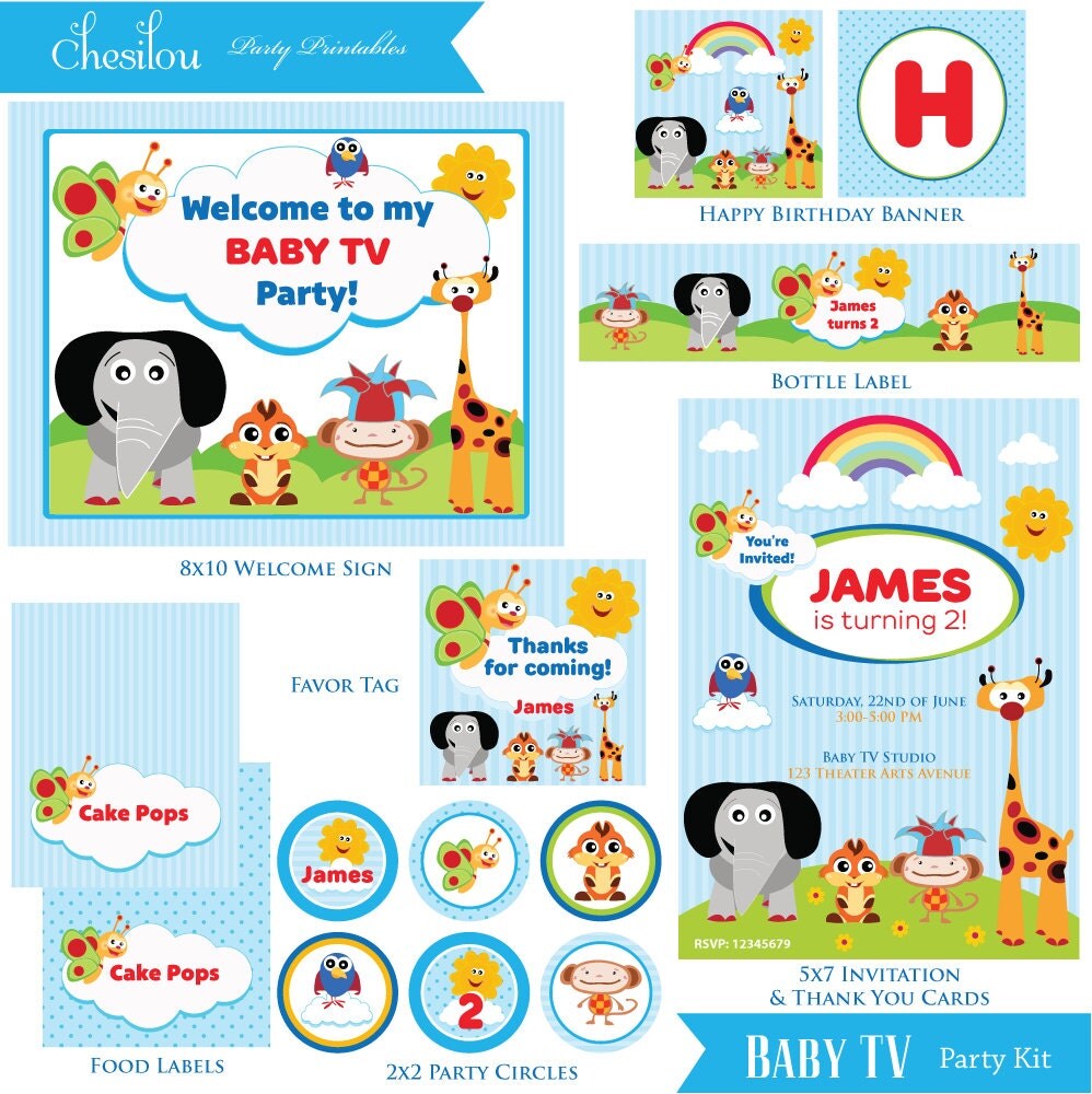 Babytv Birthday Invitations
