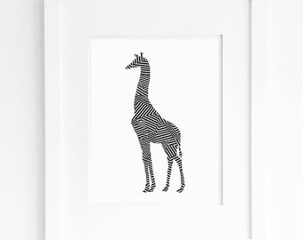 Geometric giraffe | Etsy