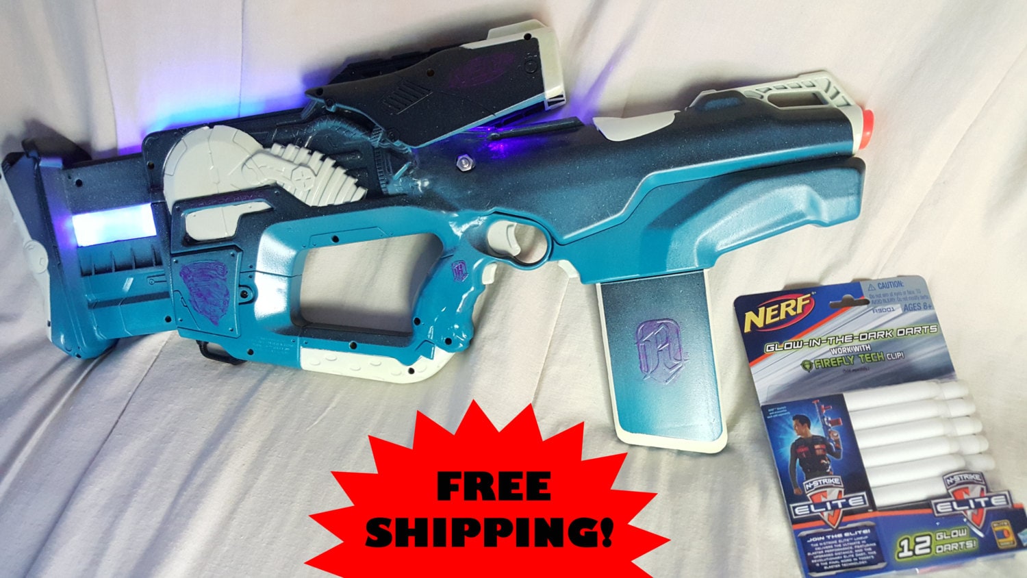 Nerf Mod Firefly-Rapid Red Integration: Glow in the Dark