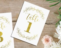 Popular items for gold table number on Etsy