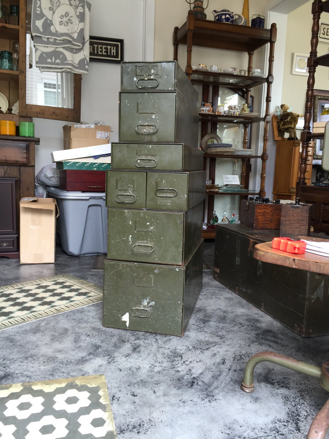 Vintage Industrial Stack of Storage Drawers – Haute Juice