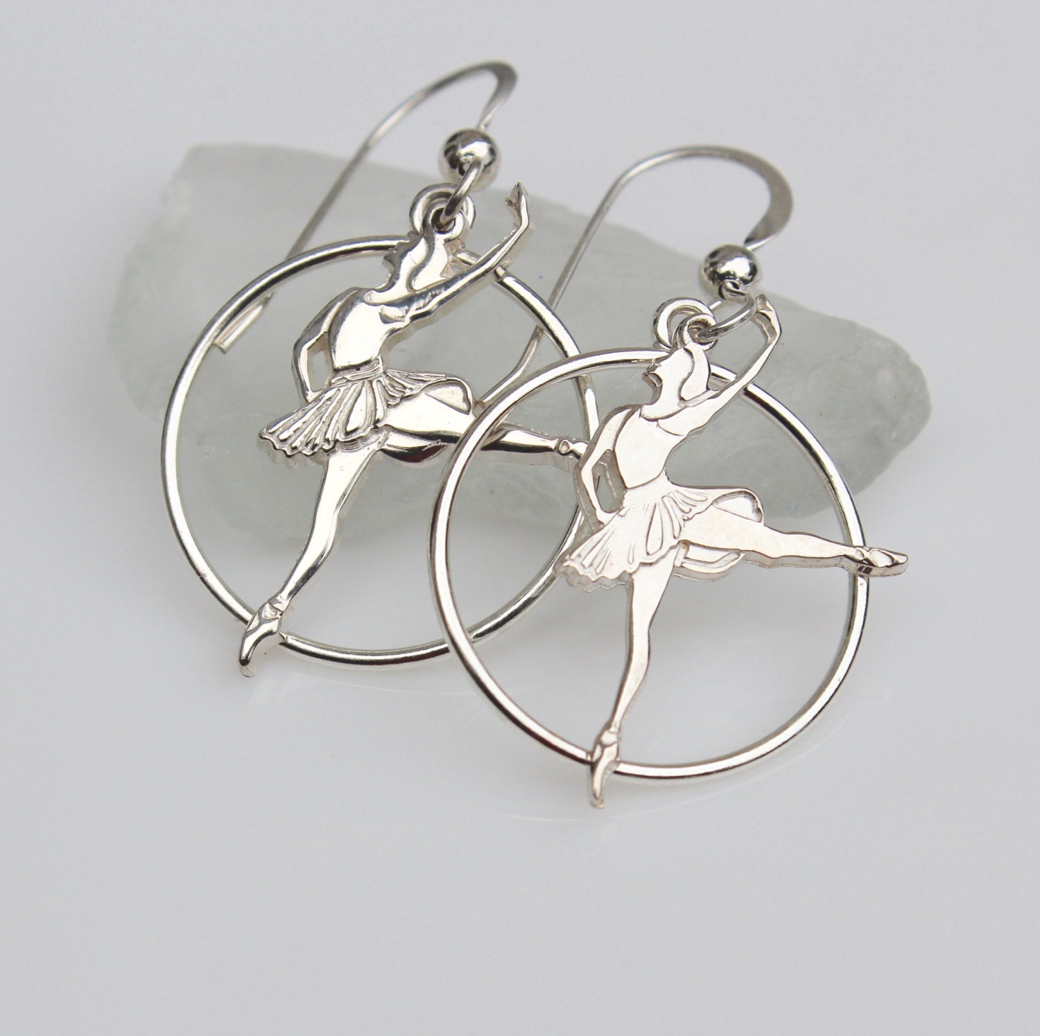 Ballerina Jewelry Ballerina Earring with HoopSterling Silver