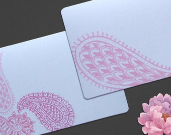 Paisley note cards | Etsy