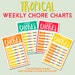 Colorful Customizable Chore Chart Pack Instant Download