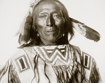 Lakota Sioux Camp Professionally Restored Large Reprint of