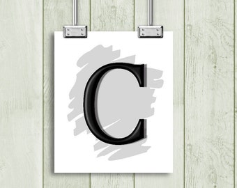 Letter c print | Etsy