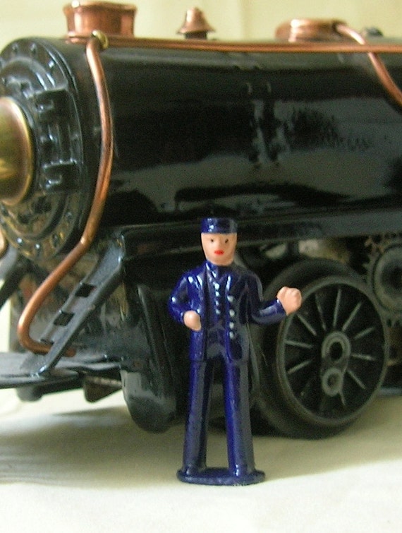 Train Conductor or Ticket Taker collectible figurine O scale