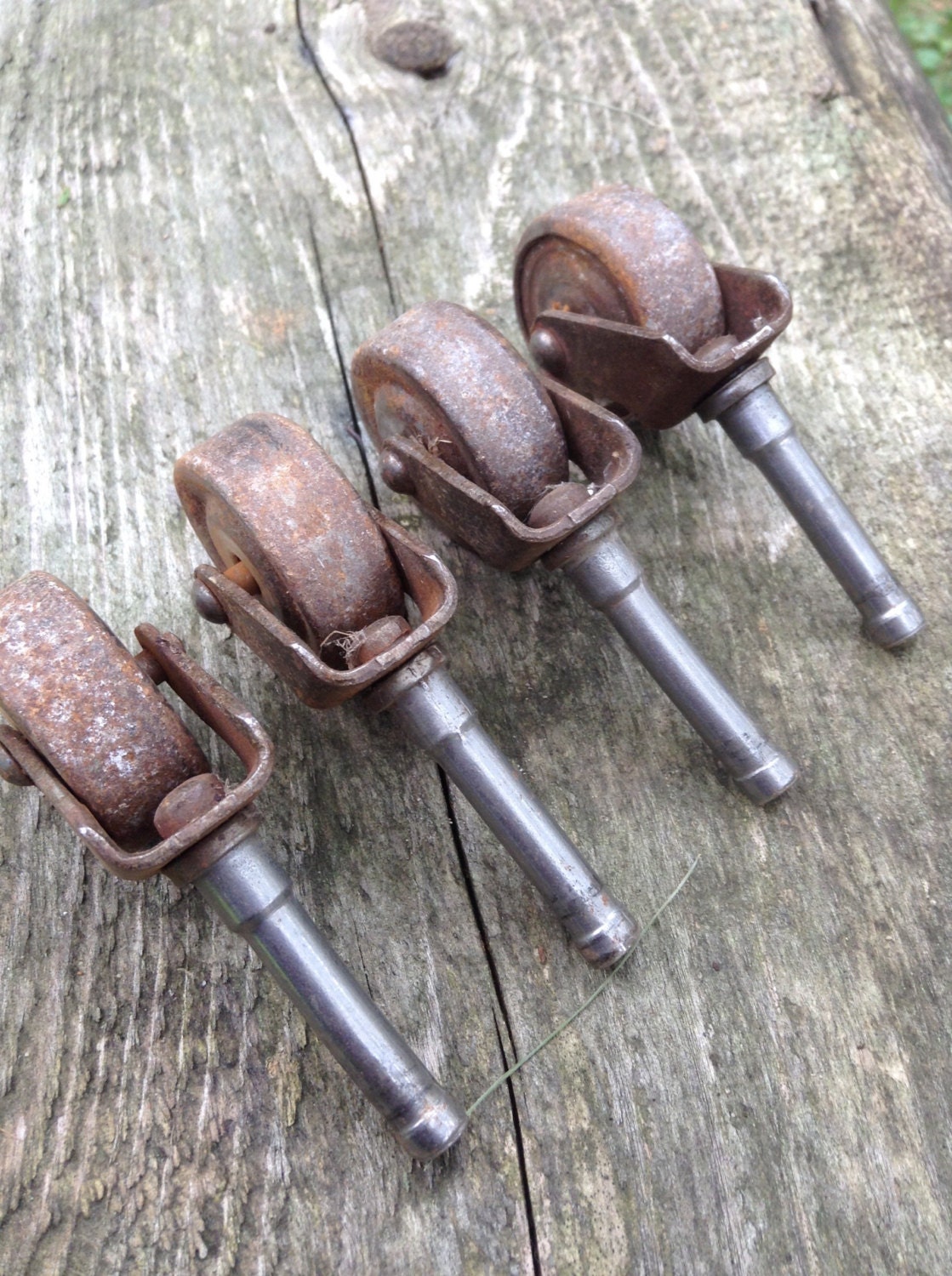 Casters, 4 Steel Casters, Vintage Casters, Caster, Antique Casters ...