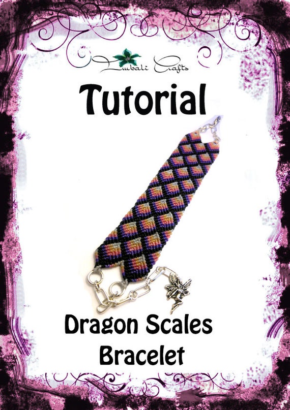 TUTORIAL Micro Macrame Dragon Scales Bracelet Pattern