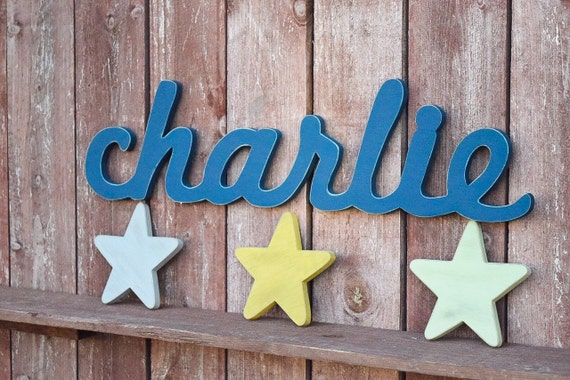 Wood Nursery Letters Name Sign Charlie Nursery Home