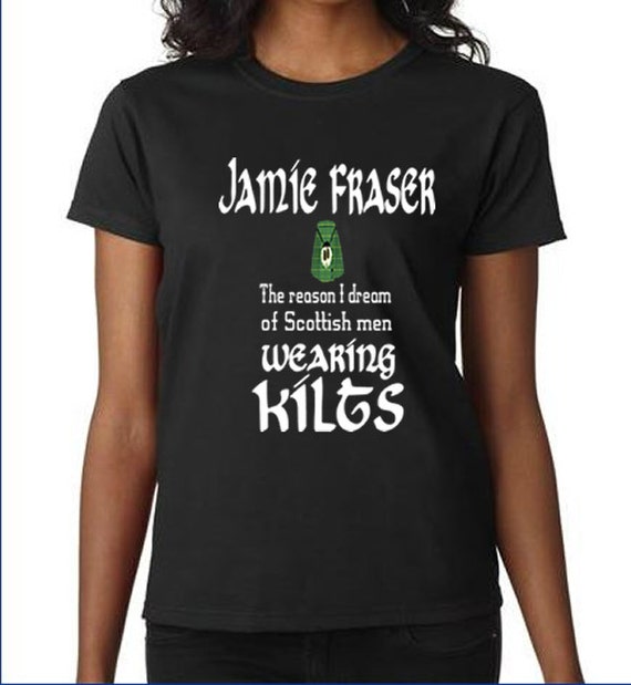 Items similar to Outlander Inspired (Jamie Fraser) Black Ladies T-Shirt ...