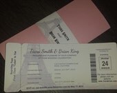Items similar to Boarding pass invitation for travel themed wedding or ...