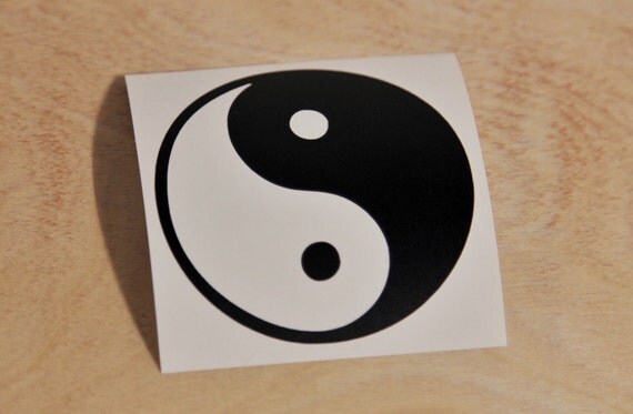 Ying Yang Symbol Car Laptop iPhone Vinyl Decal Sticker