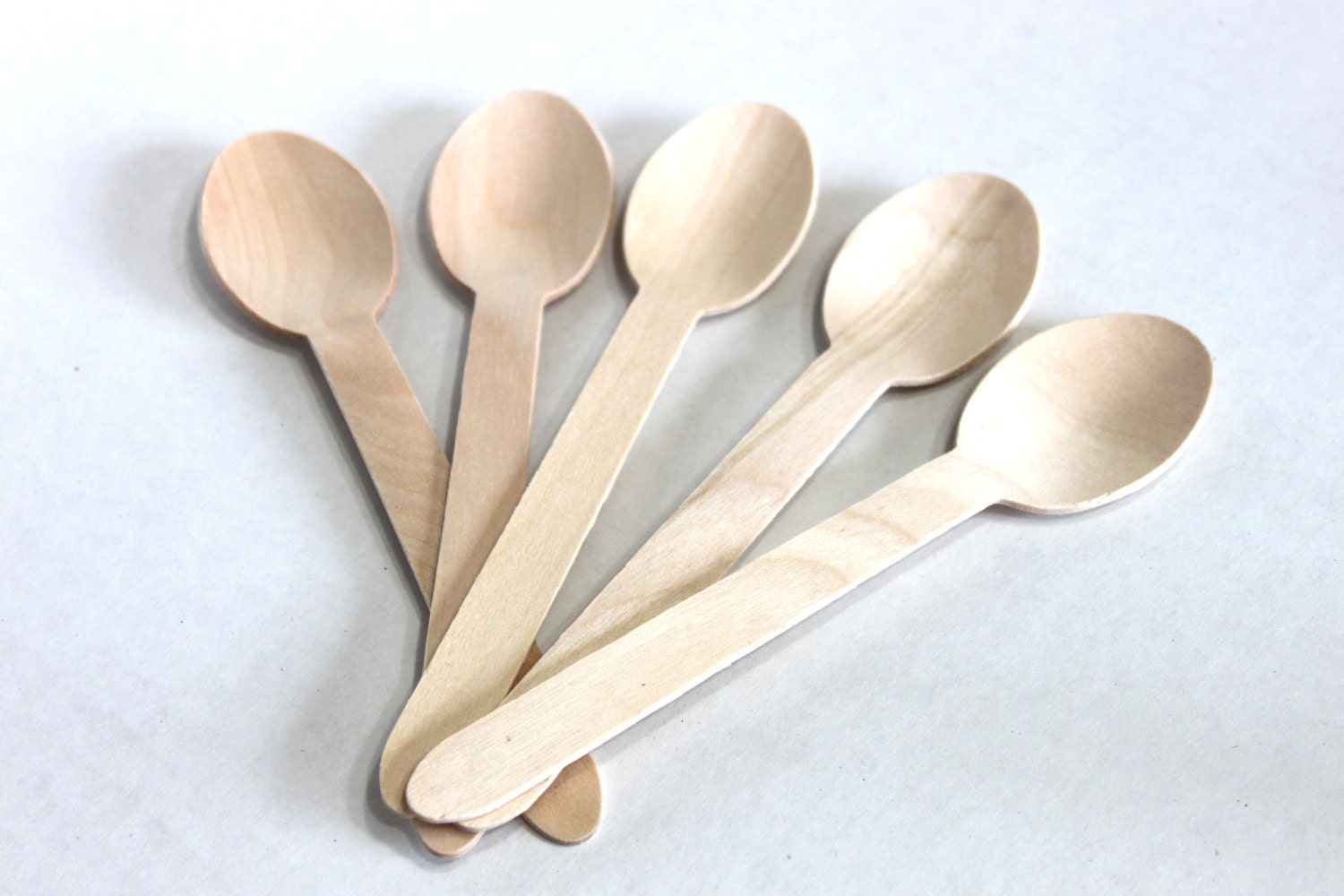 Wooden spoons Eco Friendly birch wood weddings by OneFinePartyTwo