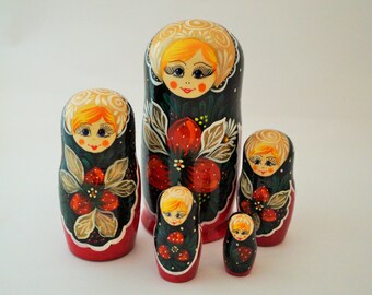 Items similar to Babushka russian doll, fabric doll. Plush Matryoshka ...
