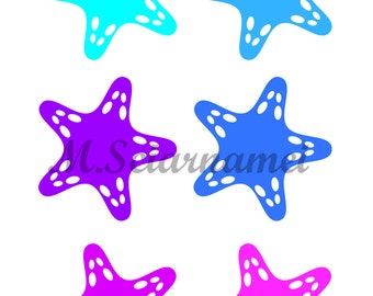 Starfish clip art | Etsy