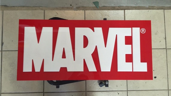 Marvel Wall Sign by CavemanSigns on Etsy