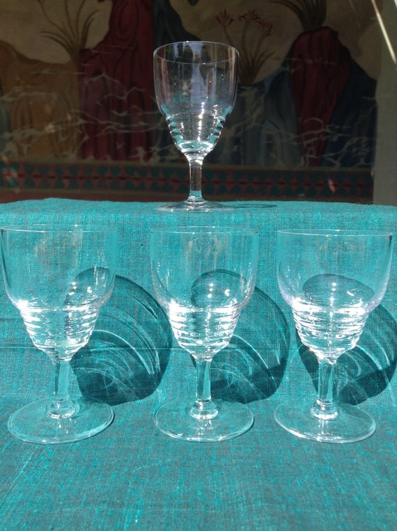 Set of four Vintage French Liquer Pousse-café by LightFlies