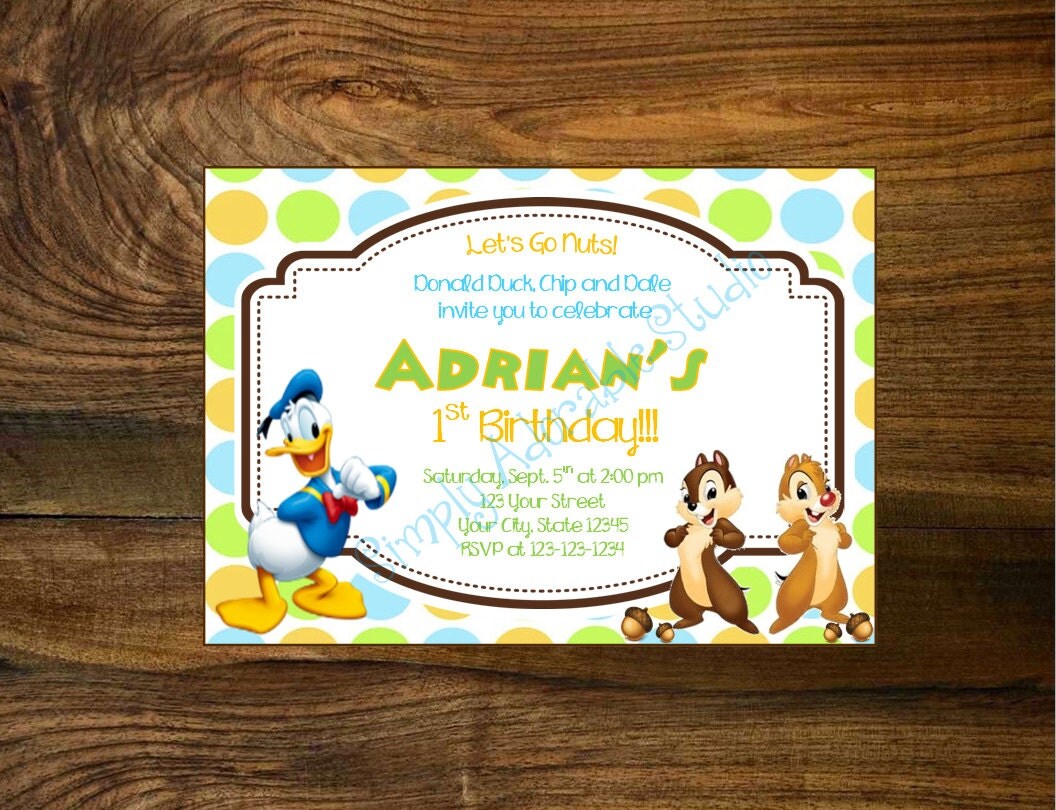 Chip And Dale Invitation