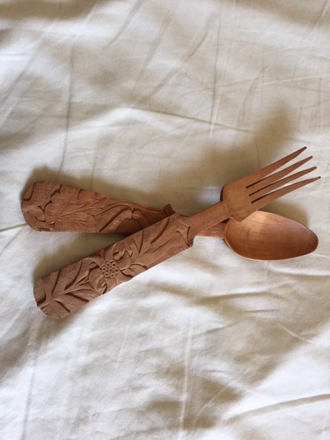 Vintage Swiss Folk Art Carved Wood Serving Utensils – Haute Juice