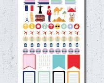 Popular items for suitcase stickers on Etsy