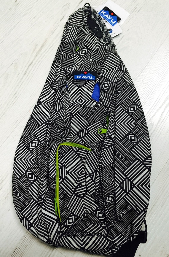 Monogrammed Kavu Rope Bags Stone Maze Pattern